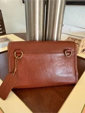 Coach | Bags | Coach British Tan Envelope Swing Wallet 4873 | Poshmark